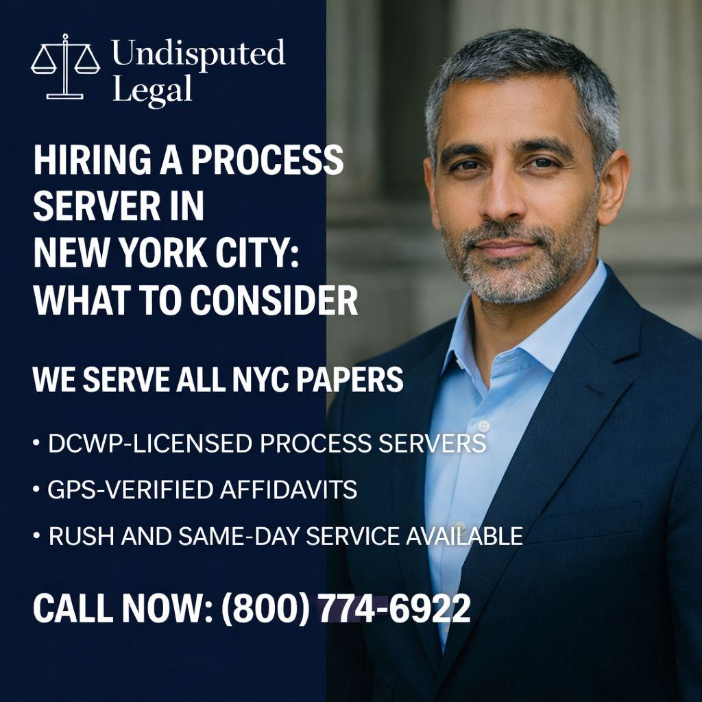 Hiring a Process Server in New York City: What to Consider